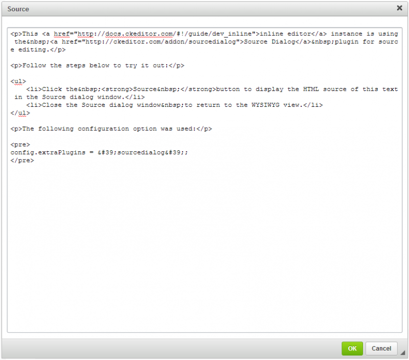 Source Dialog