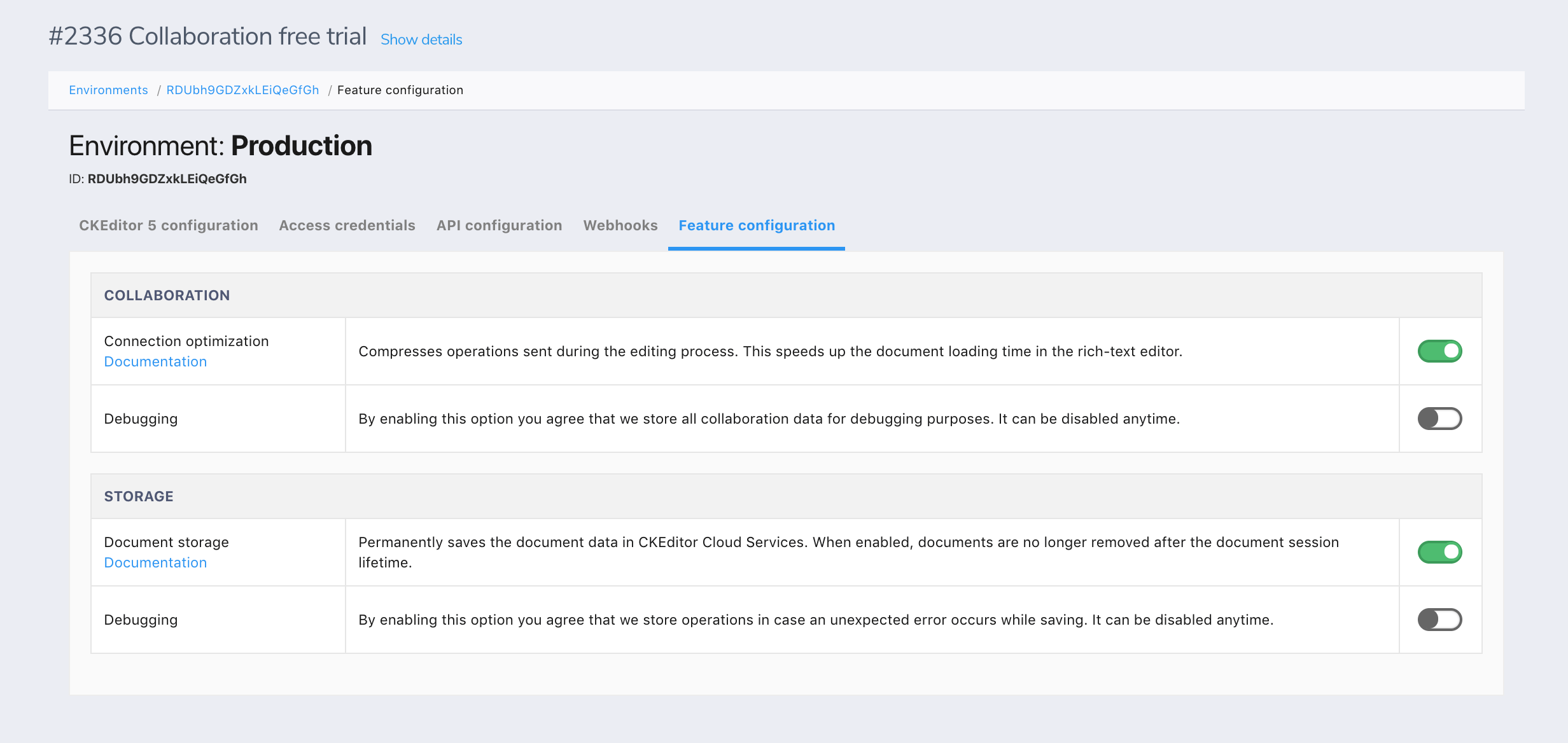 Document storage - Cloud Services Documentation